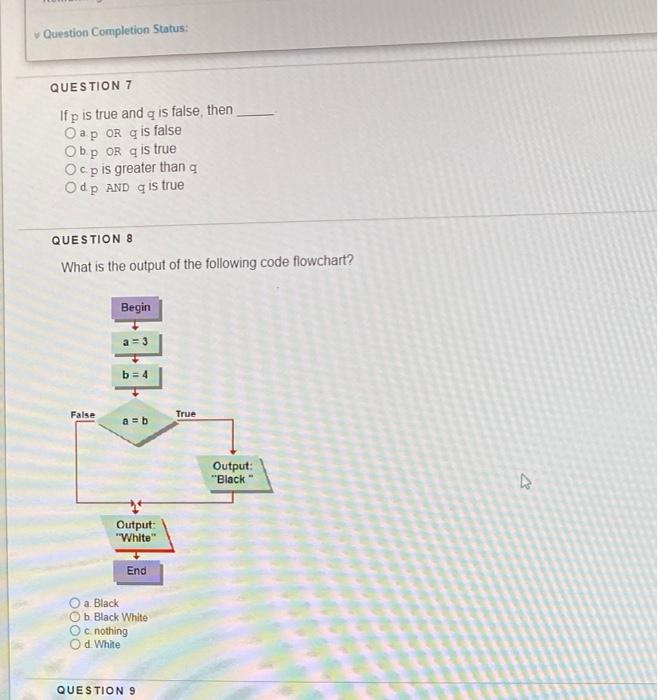 Solved Question the loop control variable The three sections | Chegg.com