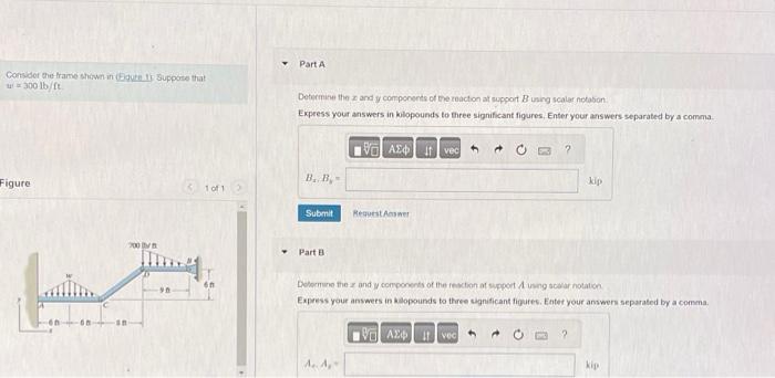 Solved Part A Consider the frame shitwn in (Equte it) | Chegg.com
