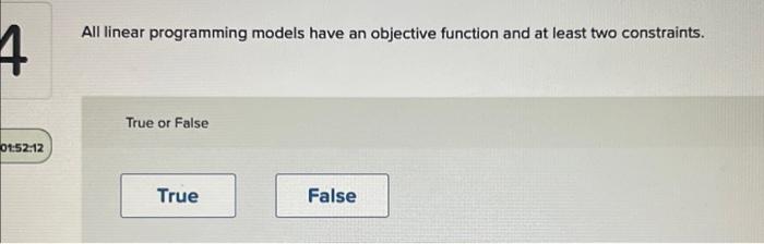 Solved All linear programming models have an objective | Chegg.com