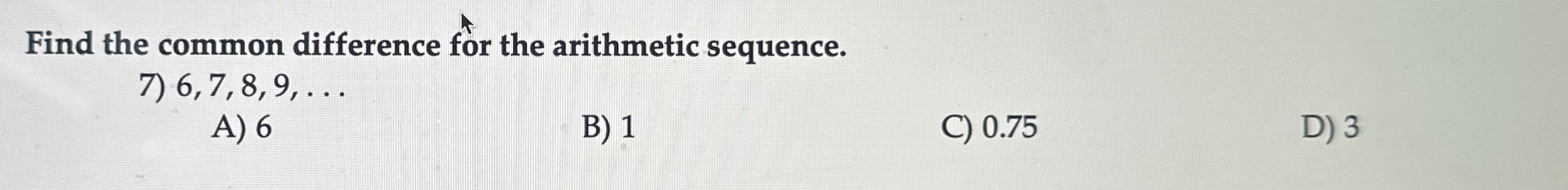 Solved Find the common difference for the arithmetic | Chegg.com