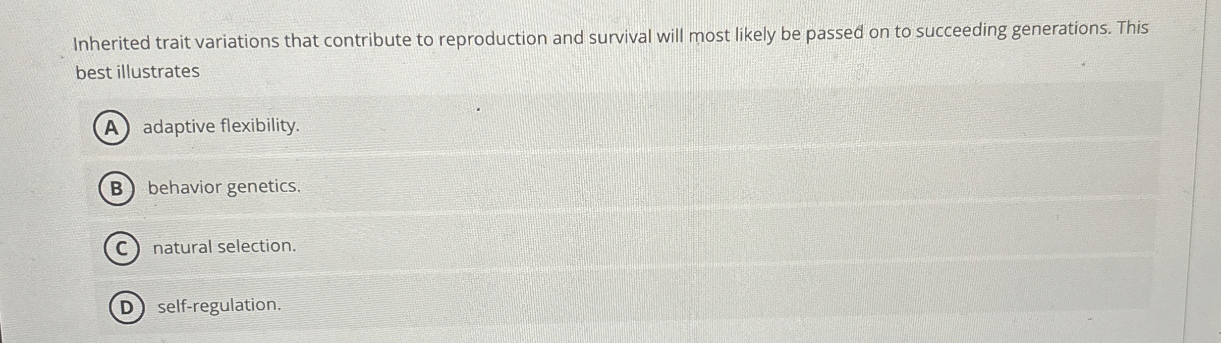 Solved Inherited trait variations that contribute to | Chegg.com