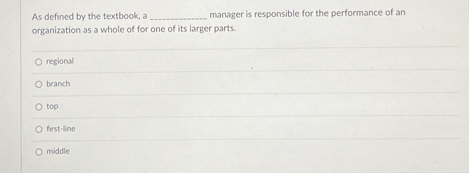 Solved As defined by the textbook, a ﻿manager is | Chegg.com