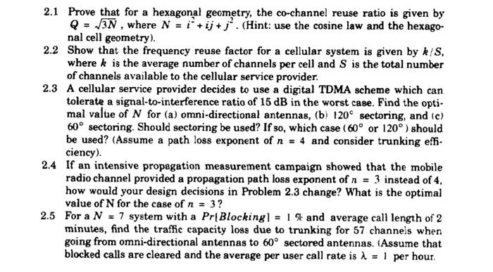 Solved 2.1 Prove that for a hexagonal geometry, the | Chegg.com