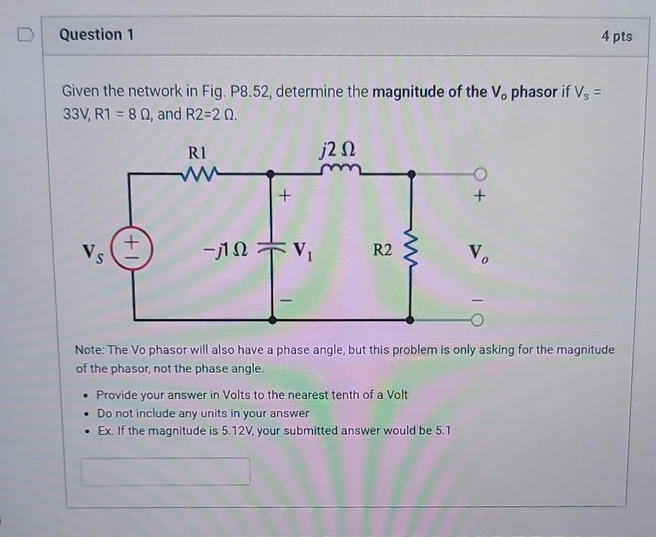 Solved Given The Network In Fig P8 52 Determine The