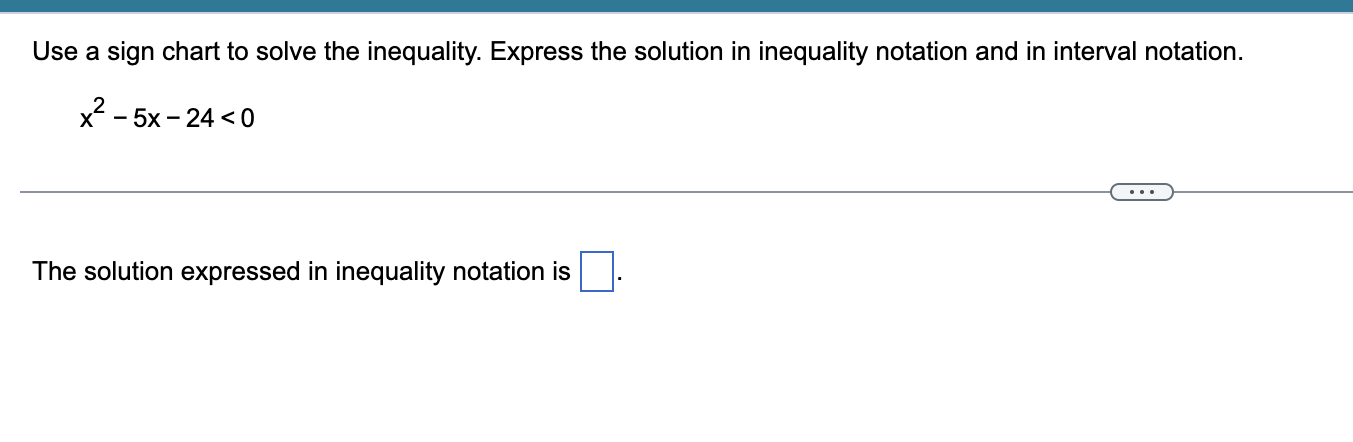 Solved Question 8Use a sign chart to solve the inequality. | Chegg.com