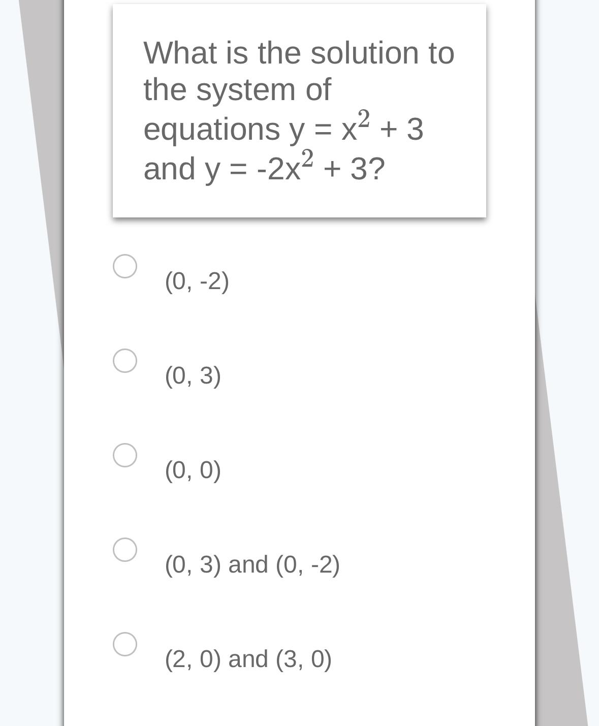 Solved What is the solution to the system of equations | Chegg.com