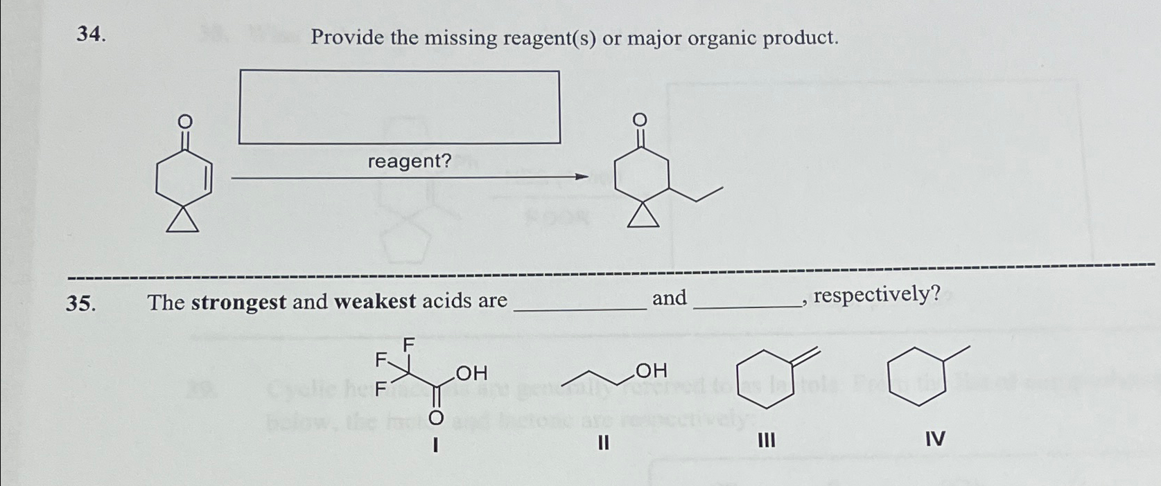 Solved Provide the missing reagent(s) ﻿or major organic | Chegg.com
