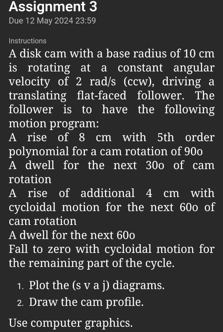 Solved Assignment 3Due 12 ﻿May 2024 23:59InstructionsA disk | Chegg.com