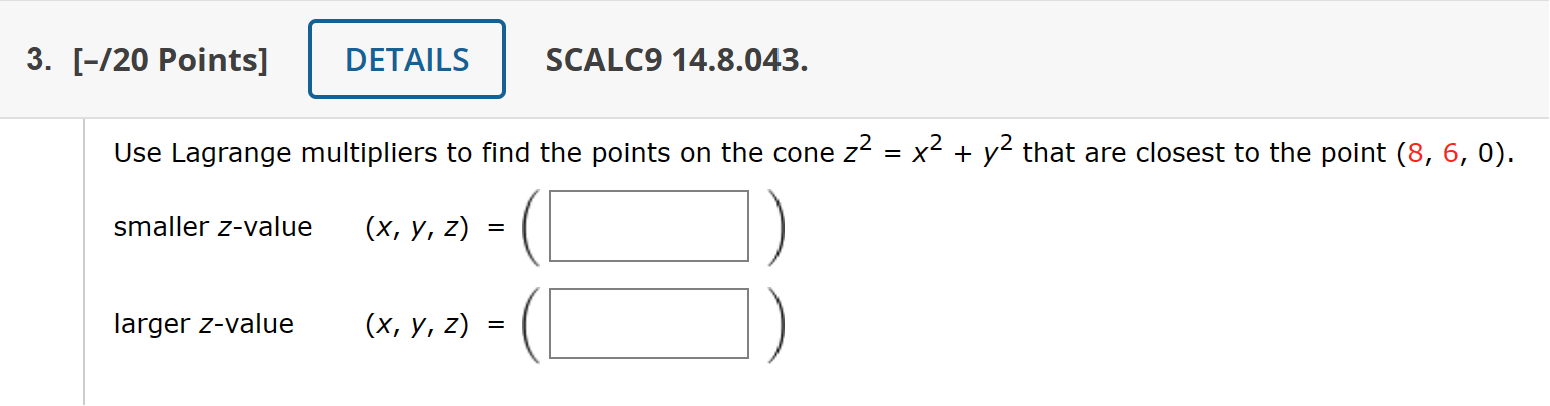 Solved Use Lagrange multipliers to find the points on the | Chegg.com