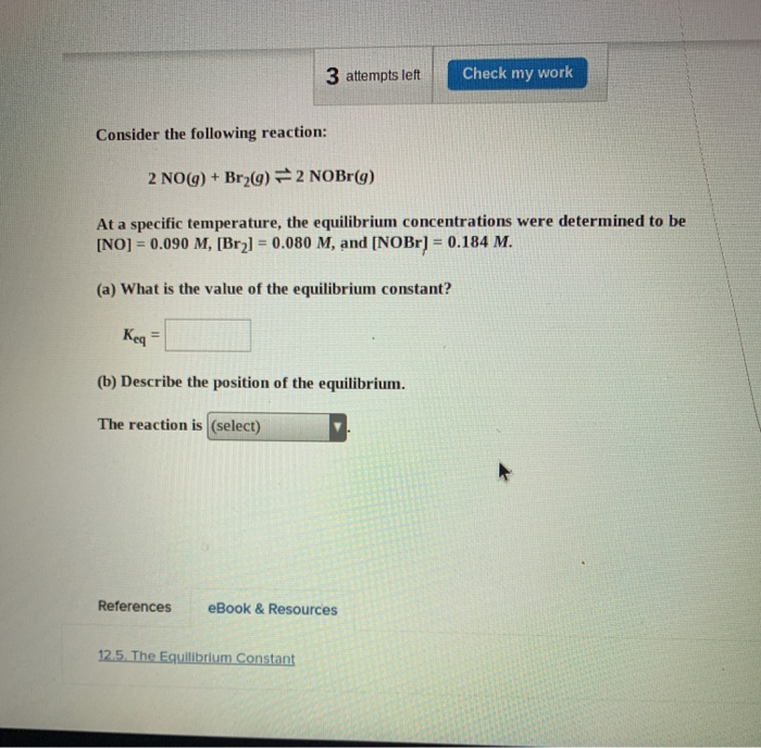 Solved 3 attempts left Check my work Consider the following | Chegg.com