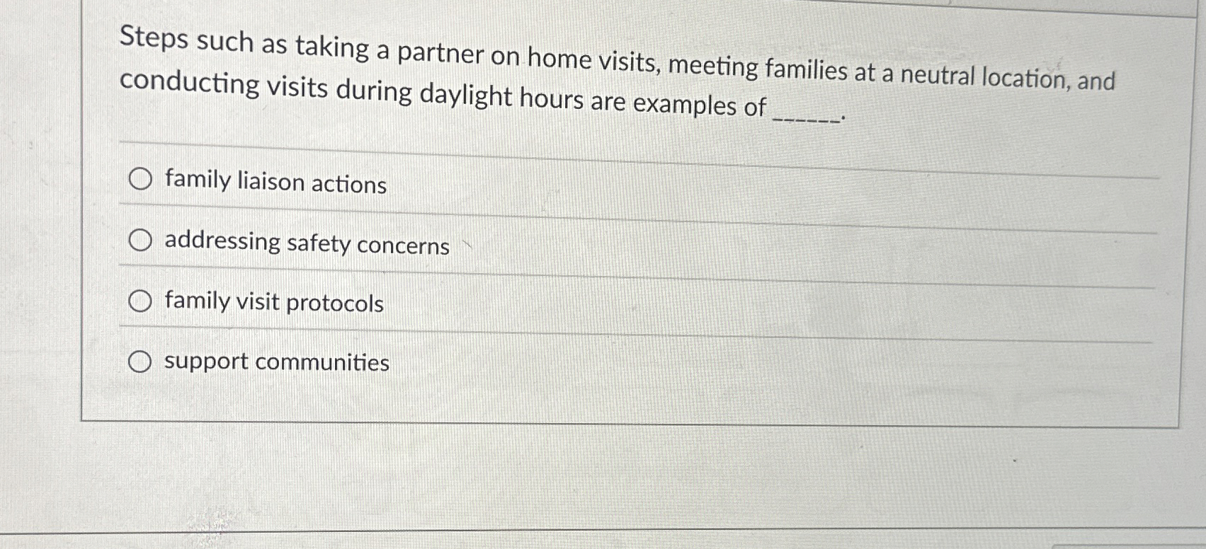 High Quality SOLUTION Steps such as taking a partner on home visits ...