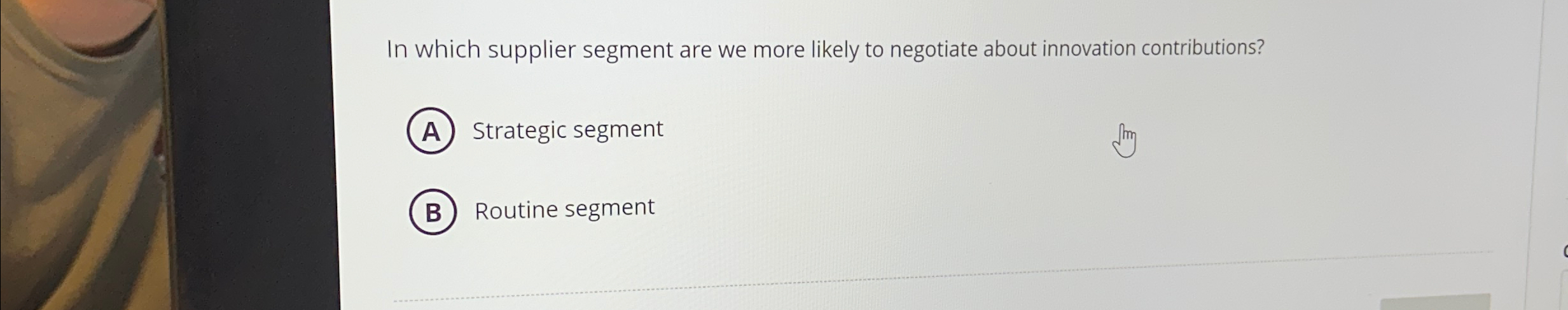 Solved In which supplier segment are we more likely to | Chegg.com