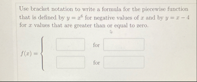 Solved Use bracket notation to write a formula for the | Chegg.com