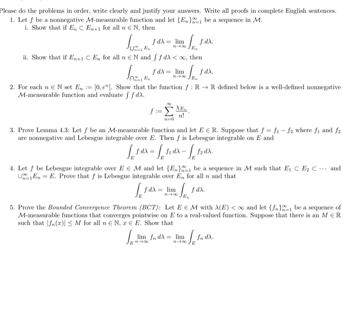 Solved Please do the problems in order, write clearly and | Chegg.com