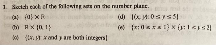 Solved 3. Sketch each of the following sets on the number | Chegg.com