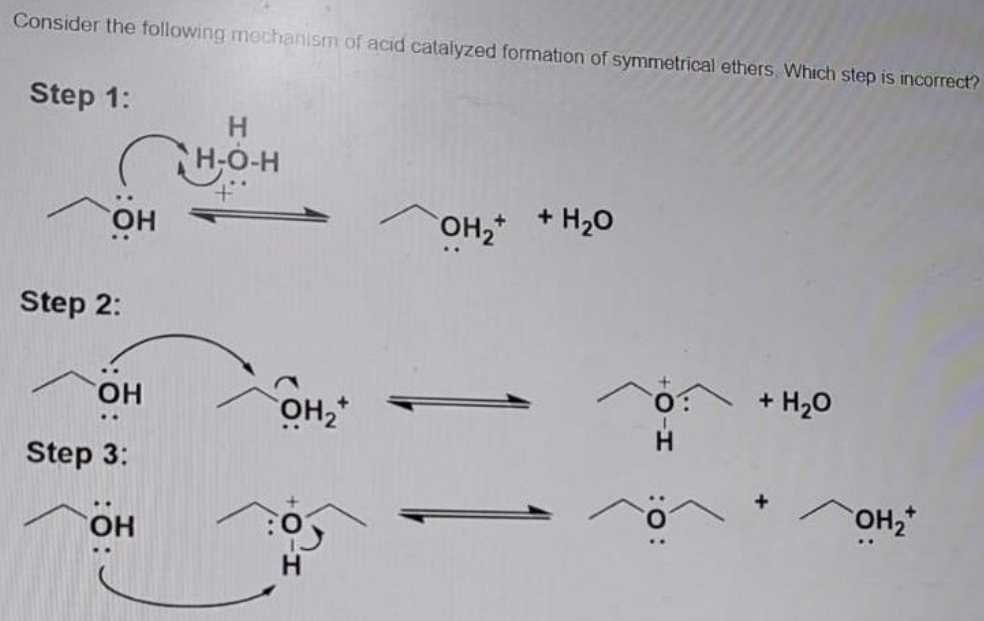 Solved which step is incorrect if anyConsider the following | Chegg.com