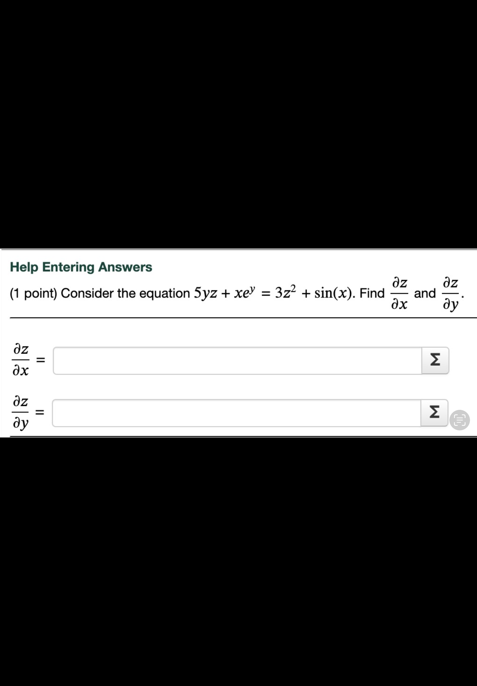 Solved Help Entering Answers(1 ﻿point) ﻿Consider the | Chegg.com
