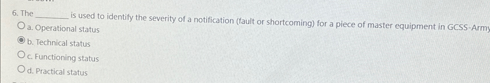 Solved The ﻿is used to identify the severity of a | Chegg.com