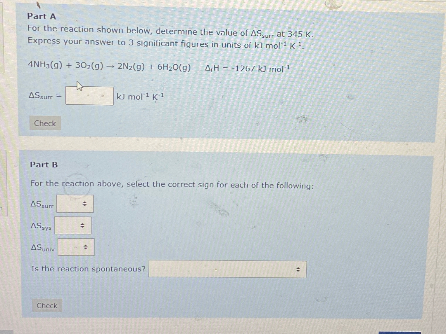 Solved Part AFor the reaction shown below, determine the | Chegg.com