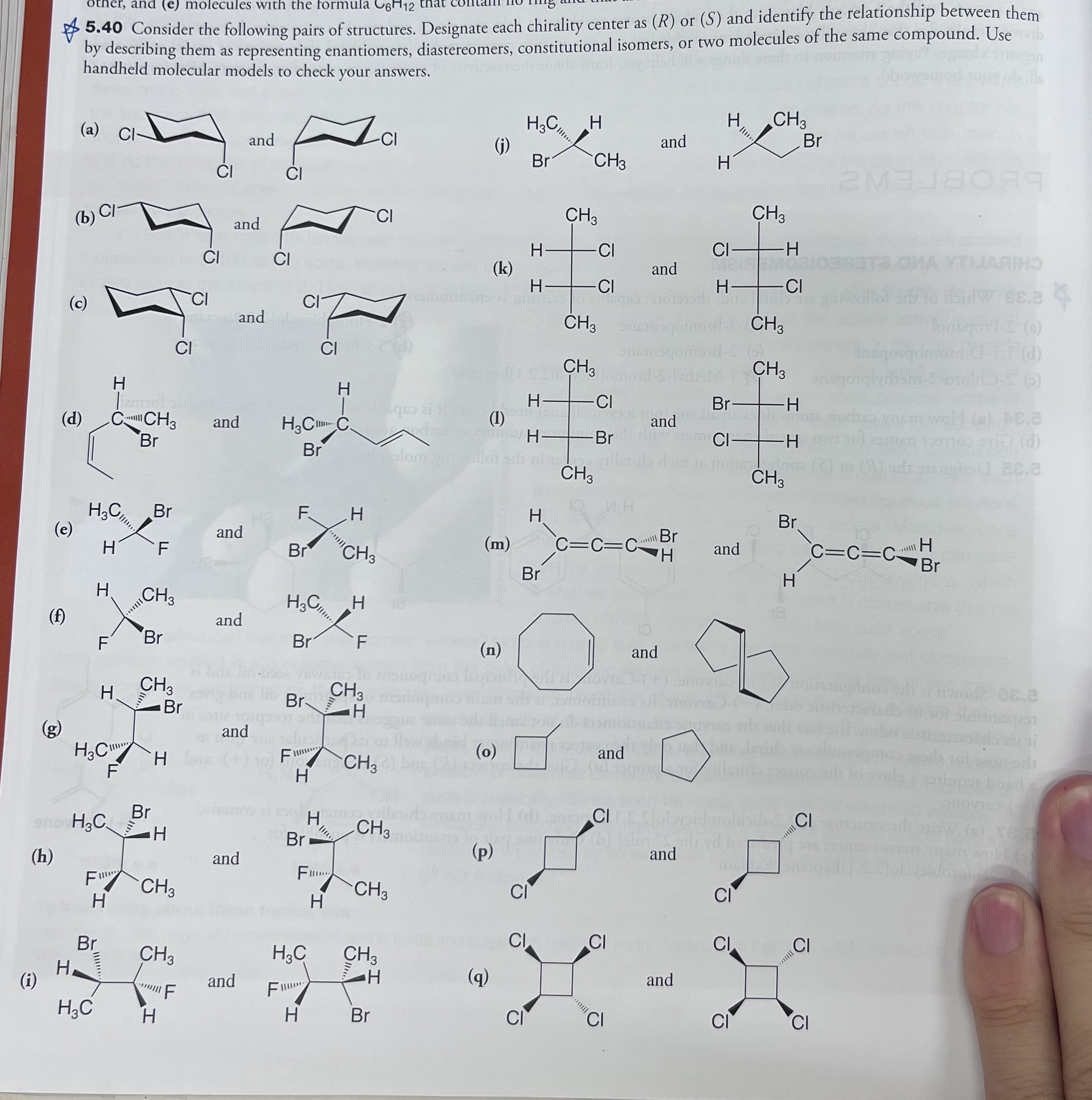 Solved Consider the following pairs of structures. Designate | Chegg.com
