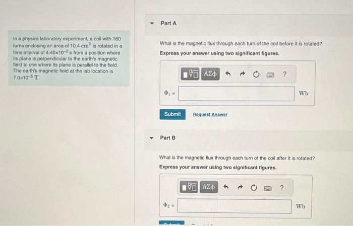 Solved In a physics laboratory experiment, a coil with 160 | Chegg.com