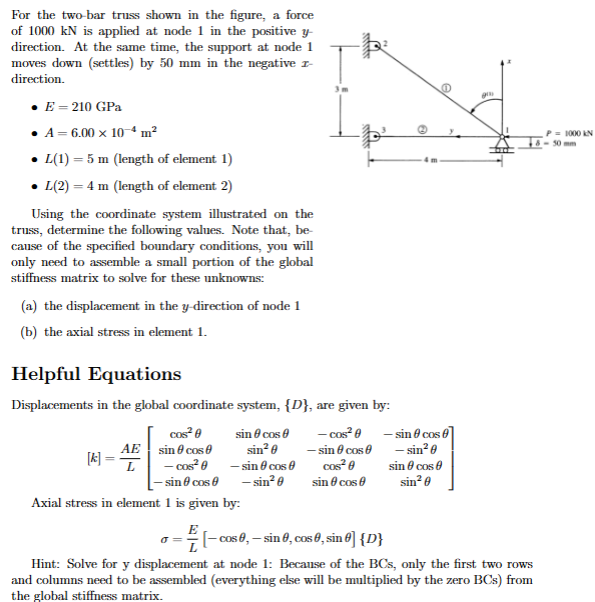 Helpful EquationsDisplacements in ﻿the global | Chegg.com
