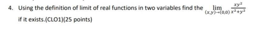 Solved 4. Using the definition of limit of real functions in | Chegg.com