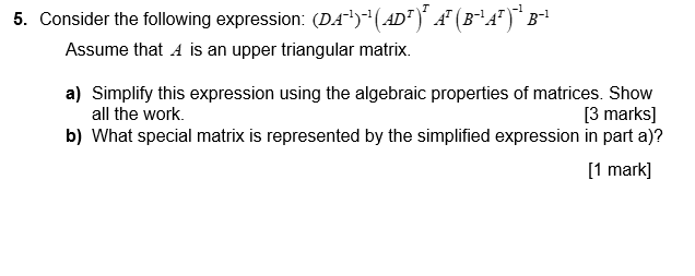 Solved Consider the following expression: | Chegg.com