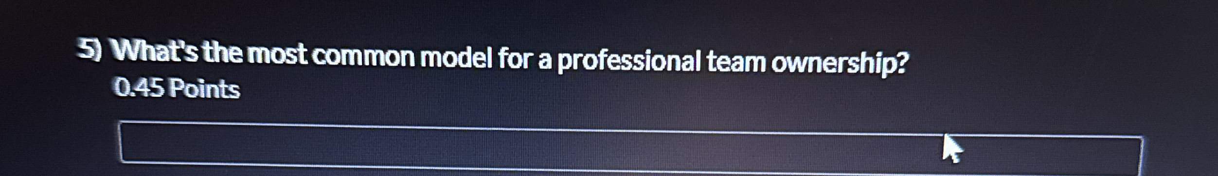 Solved What's the most common model for a professional team | Chegg.com