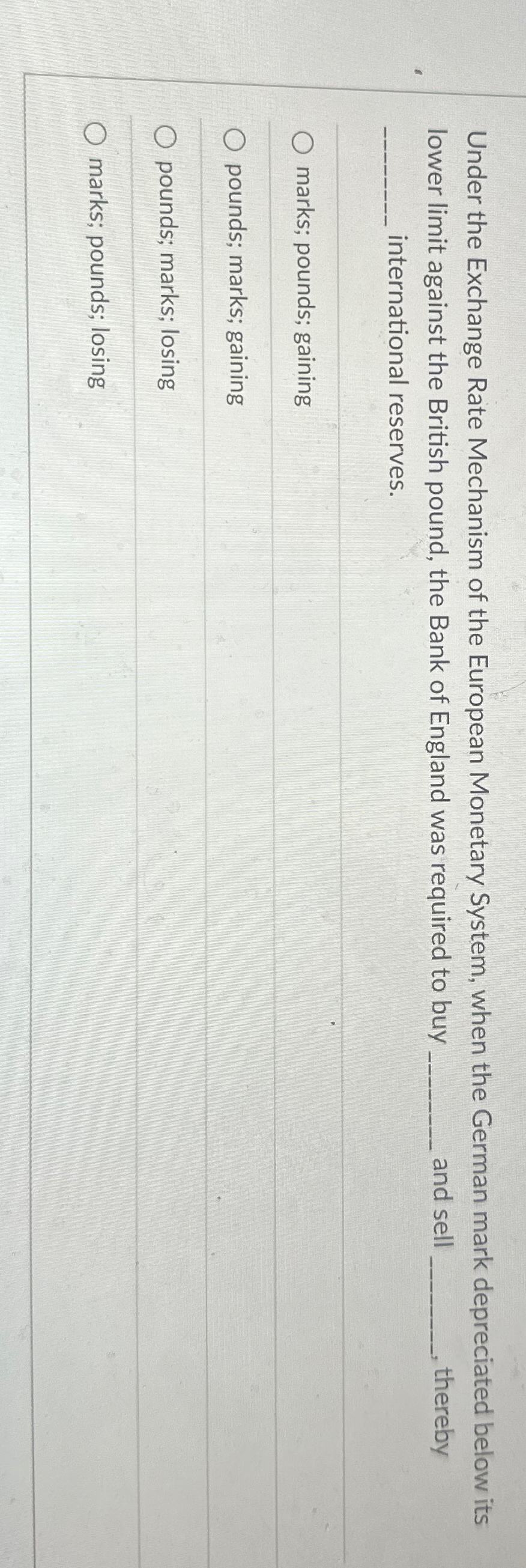 Solved Under the Exchange Rate Mechanism of the European | Chegg.com