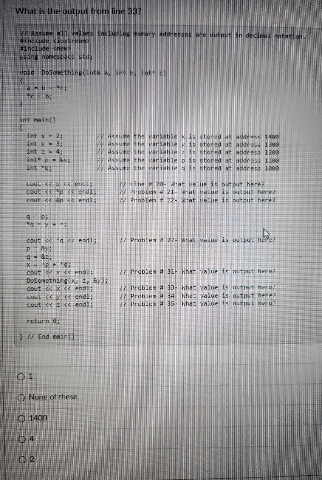 Solved // Assume al1 values including memory addresses are | Chegg.com