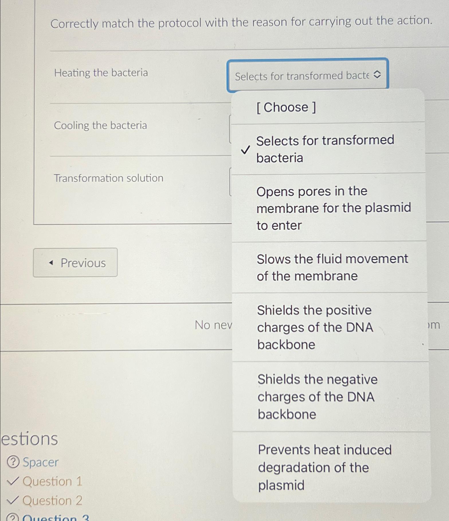 Solved Correctly match the protocol with the reason for | Chegg.com