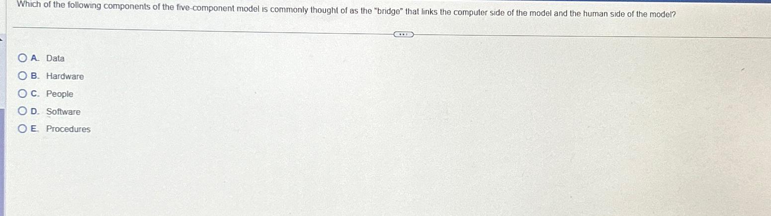 Solved Which of the following components of the | Chegg.com