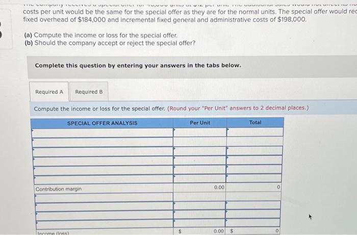 Solved Exercise 23-13 (Algo) Special offer pricing LO P7 | Chegg.com