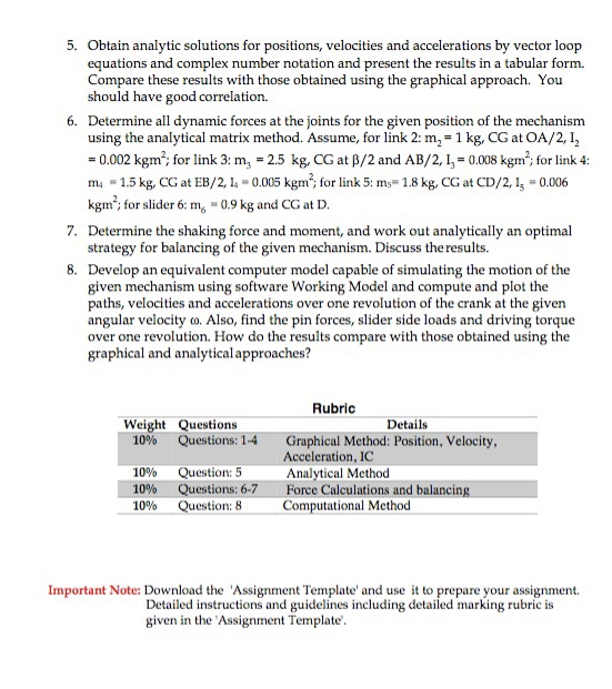 Solved Kinematic and Dynamic Analysis of Lin kage Mechanisms | Chegg.com