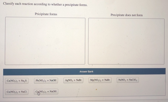 Solved Classify each reaction according to whether a | Chegg.com