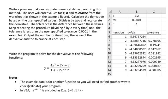 Solved To calculate a numerical derivative, first a value of | Chegg.com