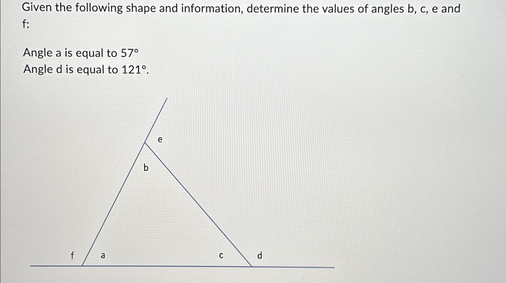 Solved Given The Following Shape And Information Determine