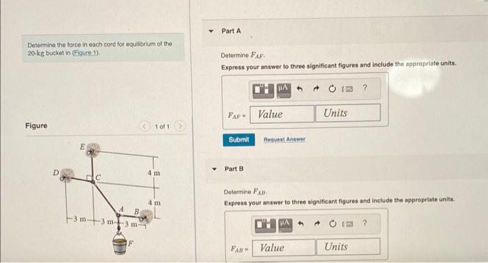Solved Determine the force in each cord for equilibrium of | Chegg.com Solved Determine the force in each cord for equilibrium of | Chegg.com
