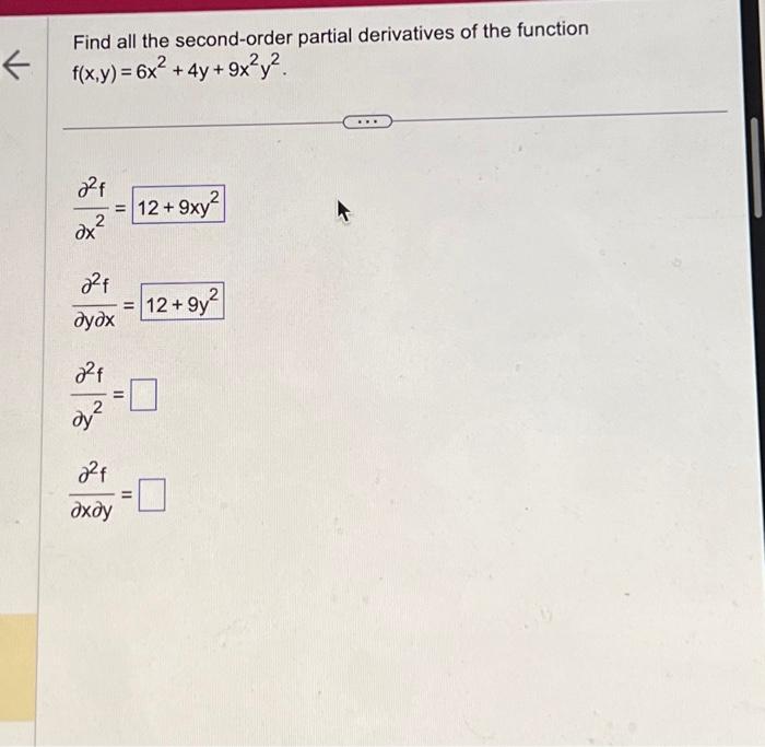 Solved Find all the second-order partial derivatives of the | Chegg.com