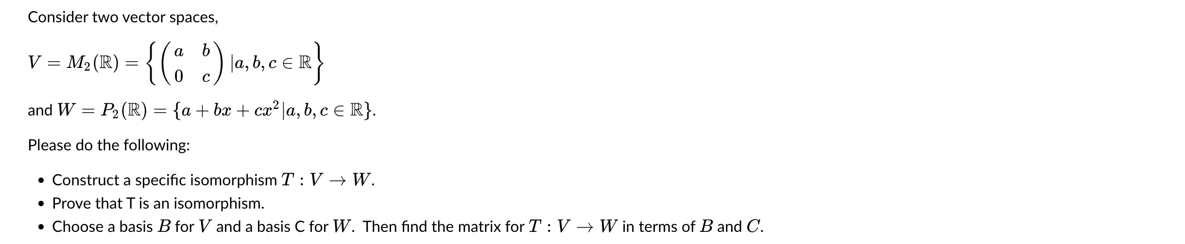 Consider two vector | Chegg.com