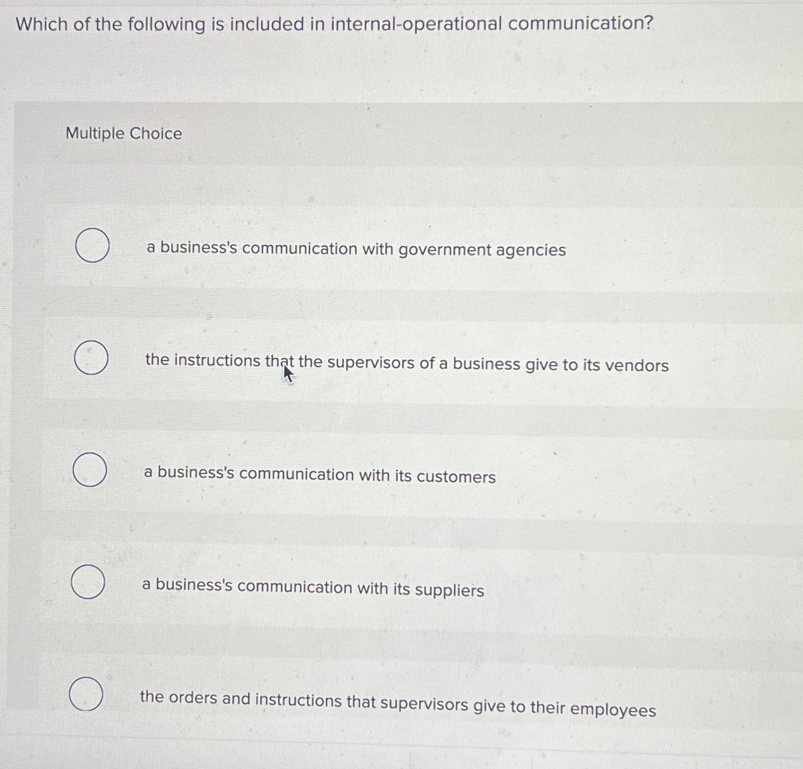 Solved Which of the following is included in | Chegg.com