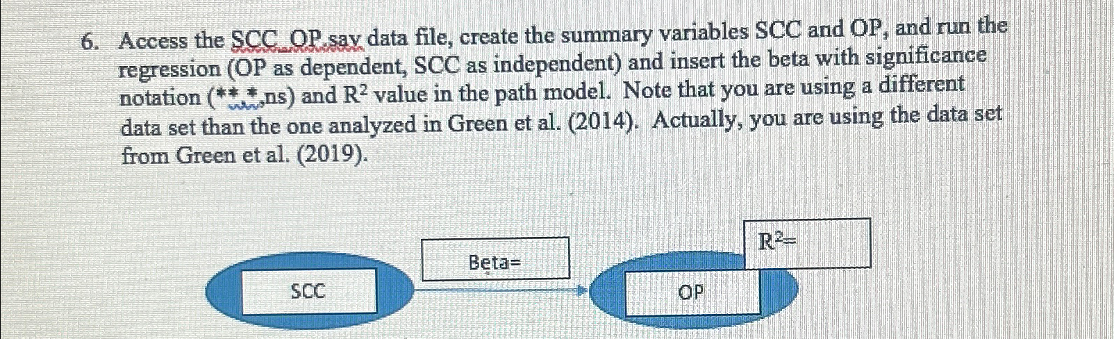 Access the SCC.OP say data file, create the summary | Chegg.com