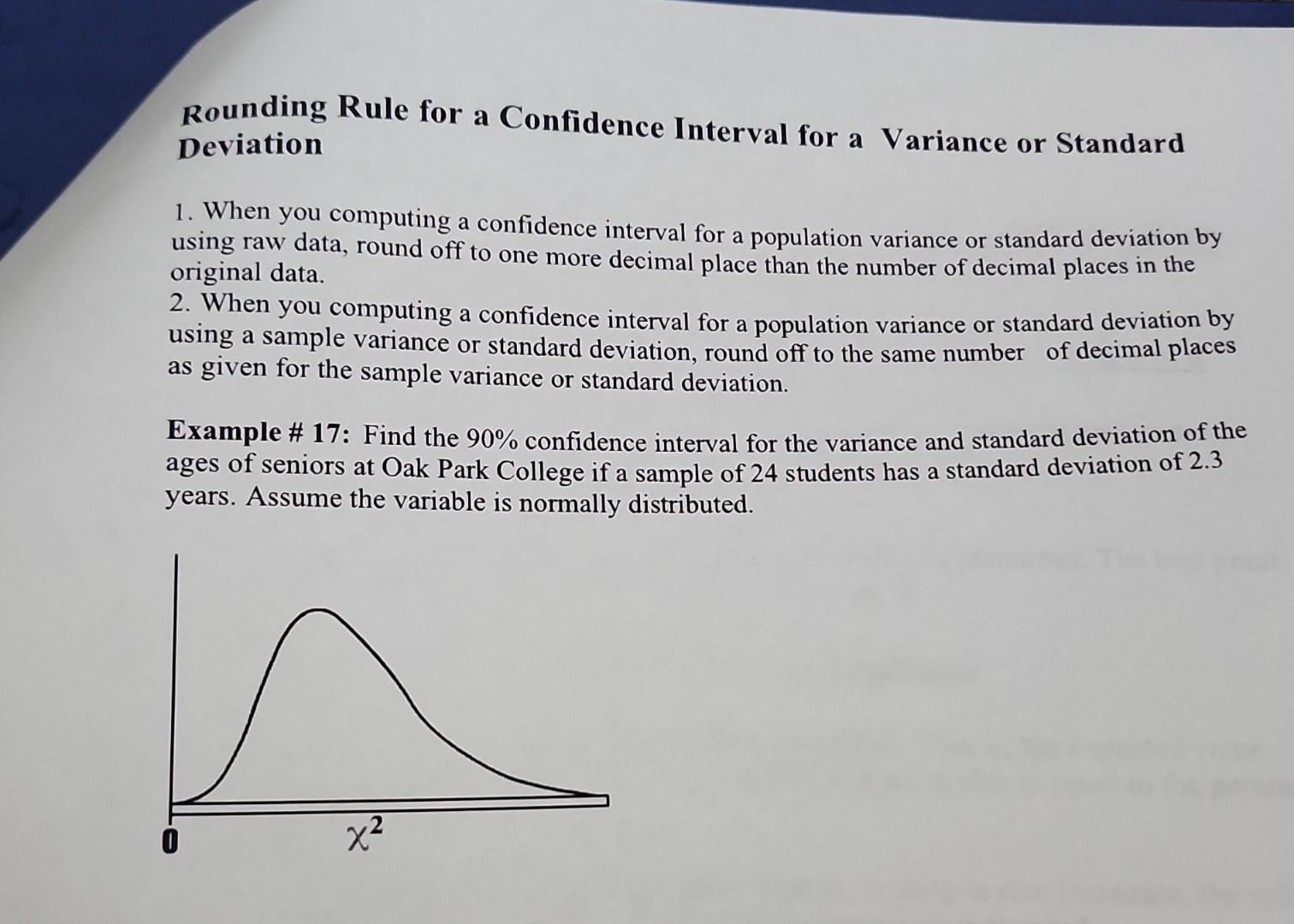 Solved Rounding Rule for a Confidence Interval for a | Chegg.com