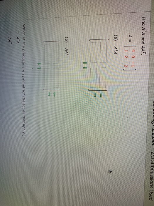 Solved 84204S. 275 Submissions Used Find ATA and AAT. A- | Chegg.com