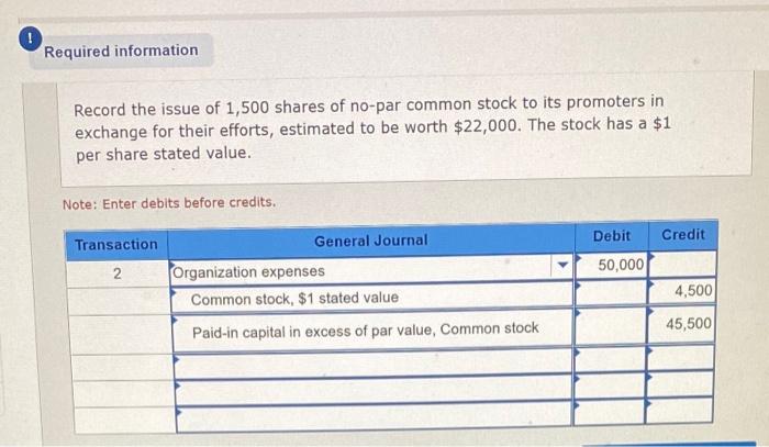 Solved Record the issue of 1,500 shares of no-par common | Chegg.com Solved Record the issue of 1,500 shares of no-par common | Chegg.com