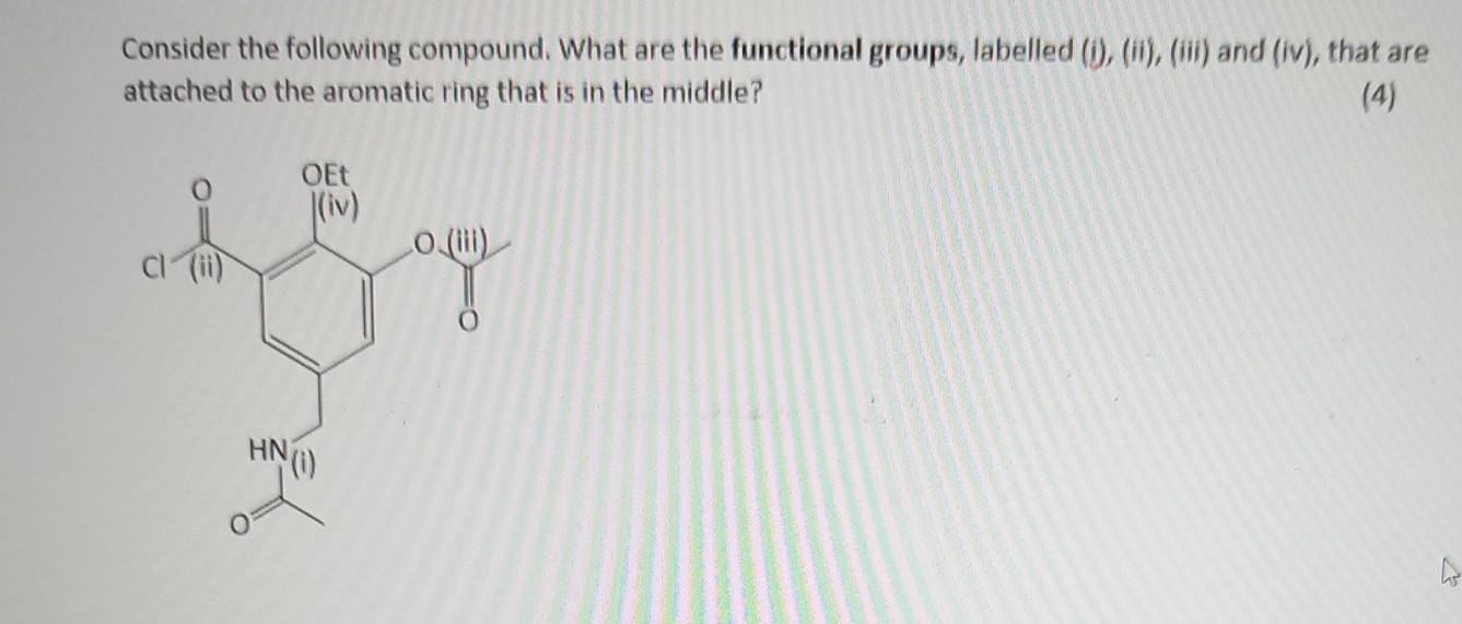Solved Consider the following compound. What are the | Chegg.com