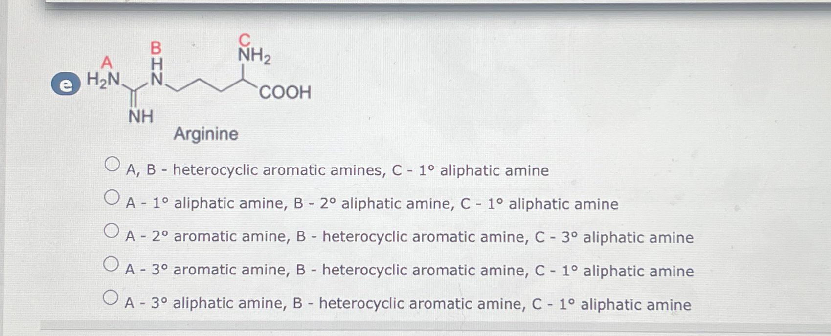 Solved A, ﻿B - ﻿heterocyclic aromatic amines, C-1° | Chegg.com