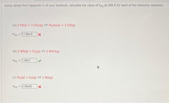 Solved Using values from Appendix C of your textbook, | Chegg.com