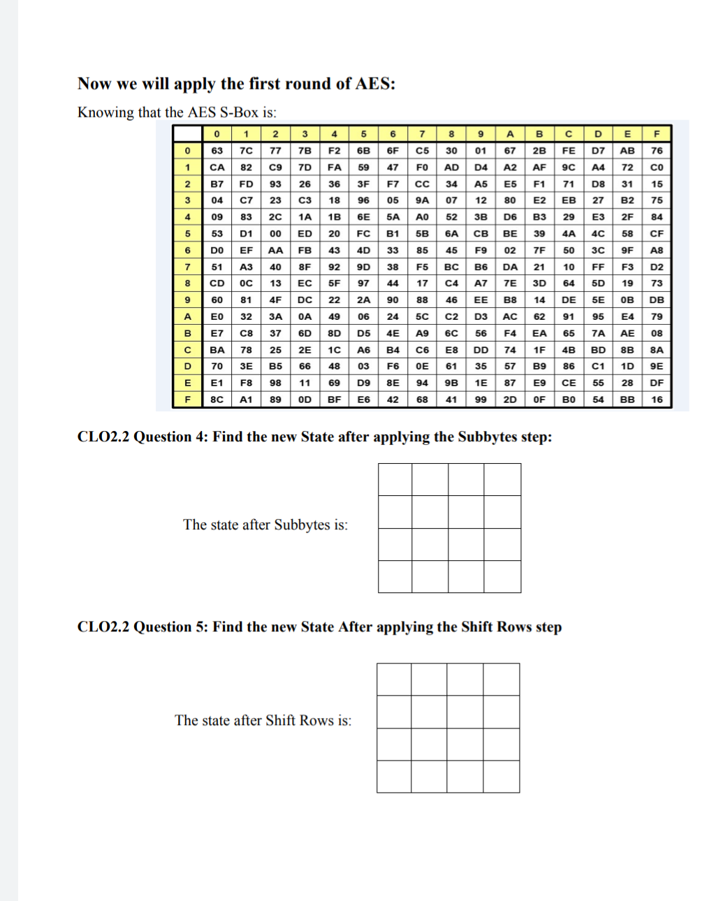 Solved Part1: Private key Modern Cryptography: AES Assume | Chegg.com